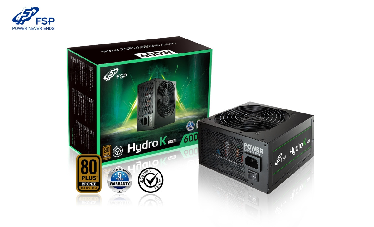 FSP HYDRO K PRO 600/600W/ATX/80PLUS Bronze 230V/Einzelhandel | Toner.shop